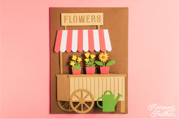 Flower Cart Card SVG – Furrow and Feather SVG