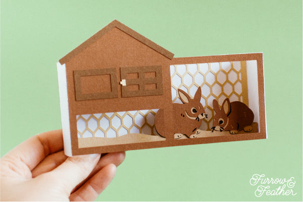 Rabbit Hutch Card SVG – Furrow and Feather SVG