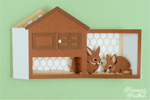 Rabbit Hutch Card SVG – Furrow and Feather SVG