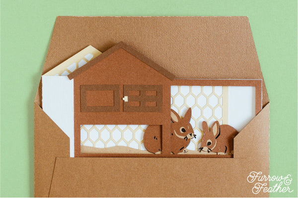 Rabbit Hutch Card SVG – Furrow and Feather SVG
