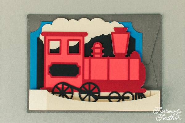 Vintage Train Card SVG – Furrow and Feather SVG