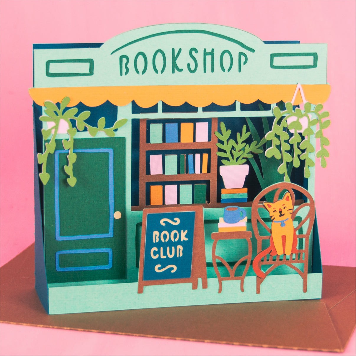 Bookshop Card - 3D Any Occasion Card SVG – Furrow and Feather SVG