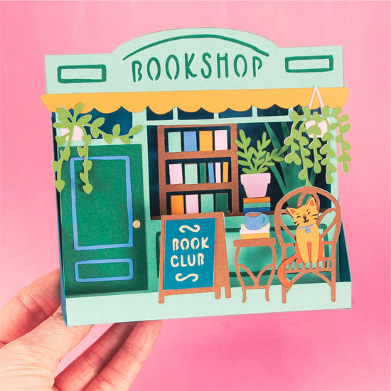 Bookshop Card - 3D Any Occasion Card SVG – Furrow and Feather SVG