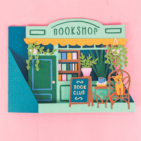 Bookshop Card - 3D Any Occasion Card SVG – Furrow and Feather SVG