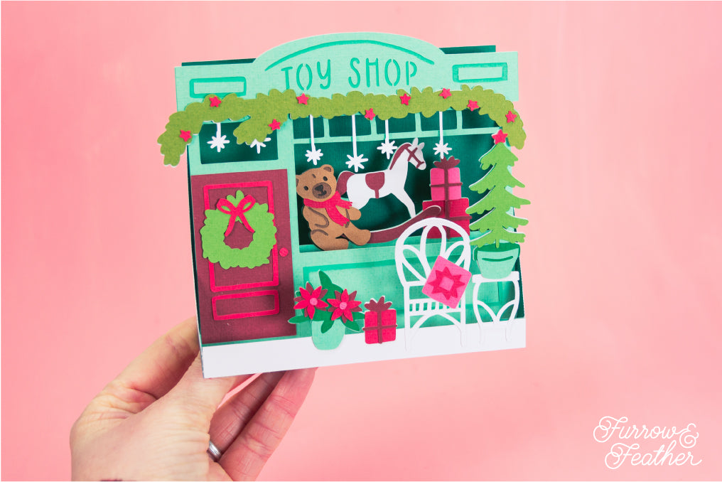 Christmas Toy Shop Card SVG – Furrow and Feather SVG