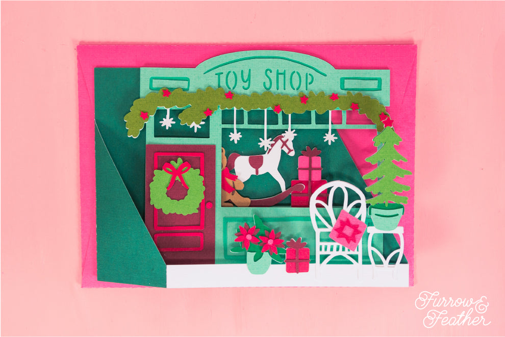Christmas Toy Shop Card SVG – Furrow and Feather SVG