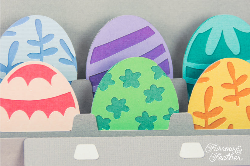 Easter Egg Carton Card - Easter Card SVG – Furrow and Feather SVG