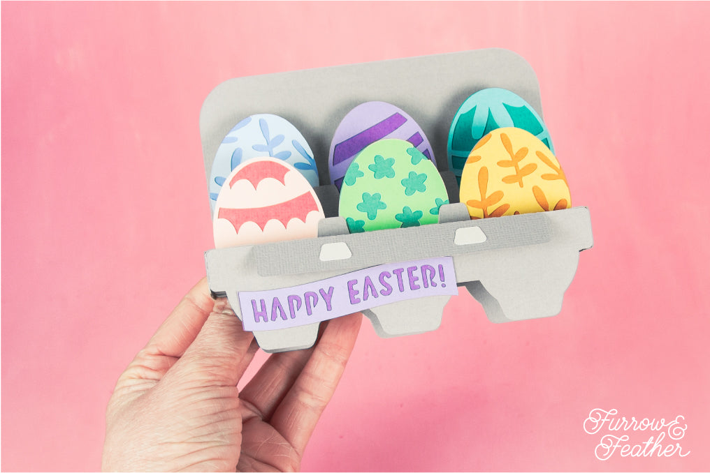 Easter Egg Carton Card - Easter Card SVG – Furrow and Feather SVG