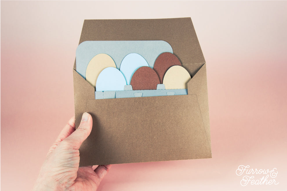 Chicken Egg Carton Card - Backyard Chickens Card SVG – Furrow and ...