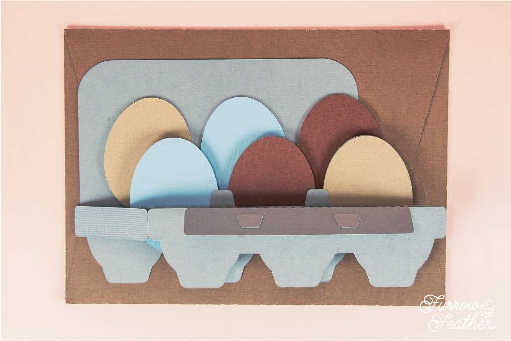 Chicken Egg Carton Card - Backyard Chickens Card SVG – Furrow and ...