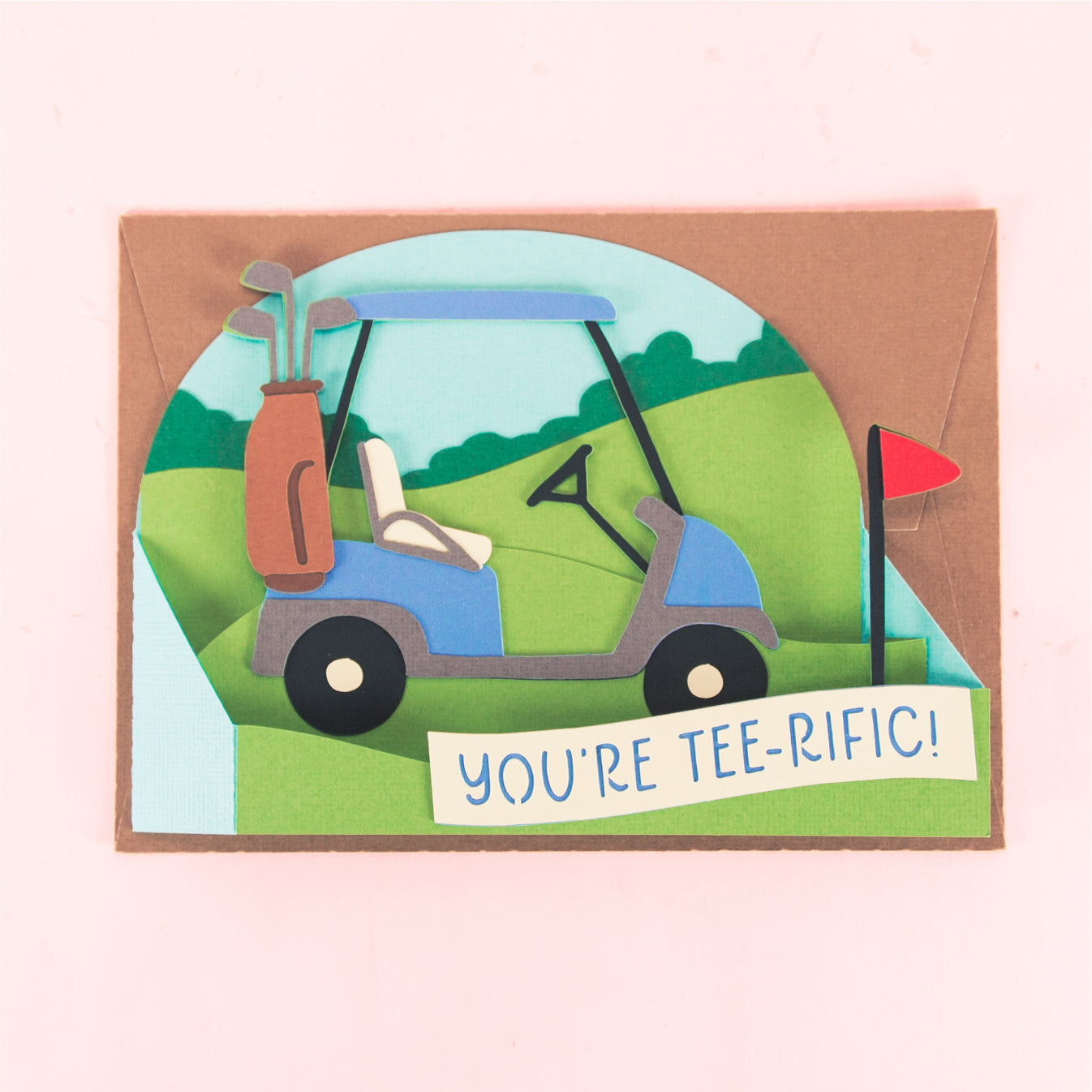 Golf Cart Card - 3D Golfing Card SVG – Furrow and Feather SVG