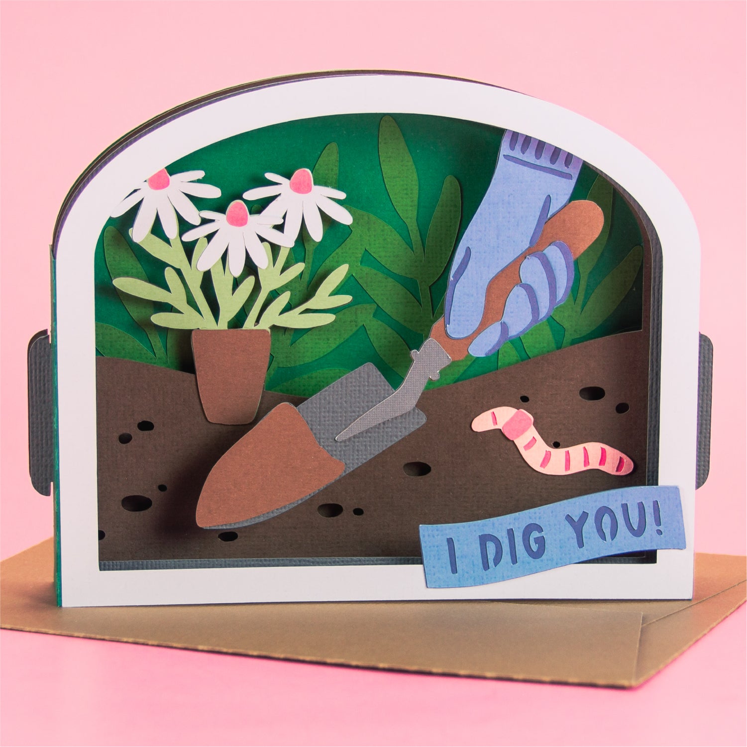 I Dig You! Card - 3D Any Occasion Card SVG – Furrow and Feather SVG