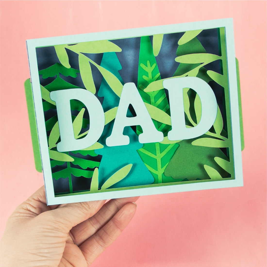Layered Dad Card - 3D Father's Day Card SVG – Furrow and Feather SVG