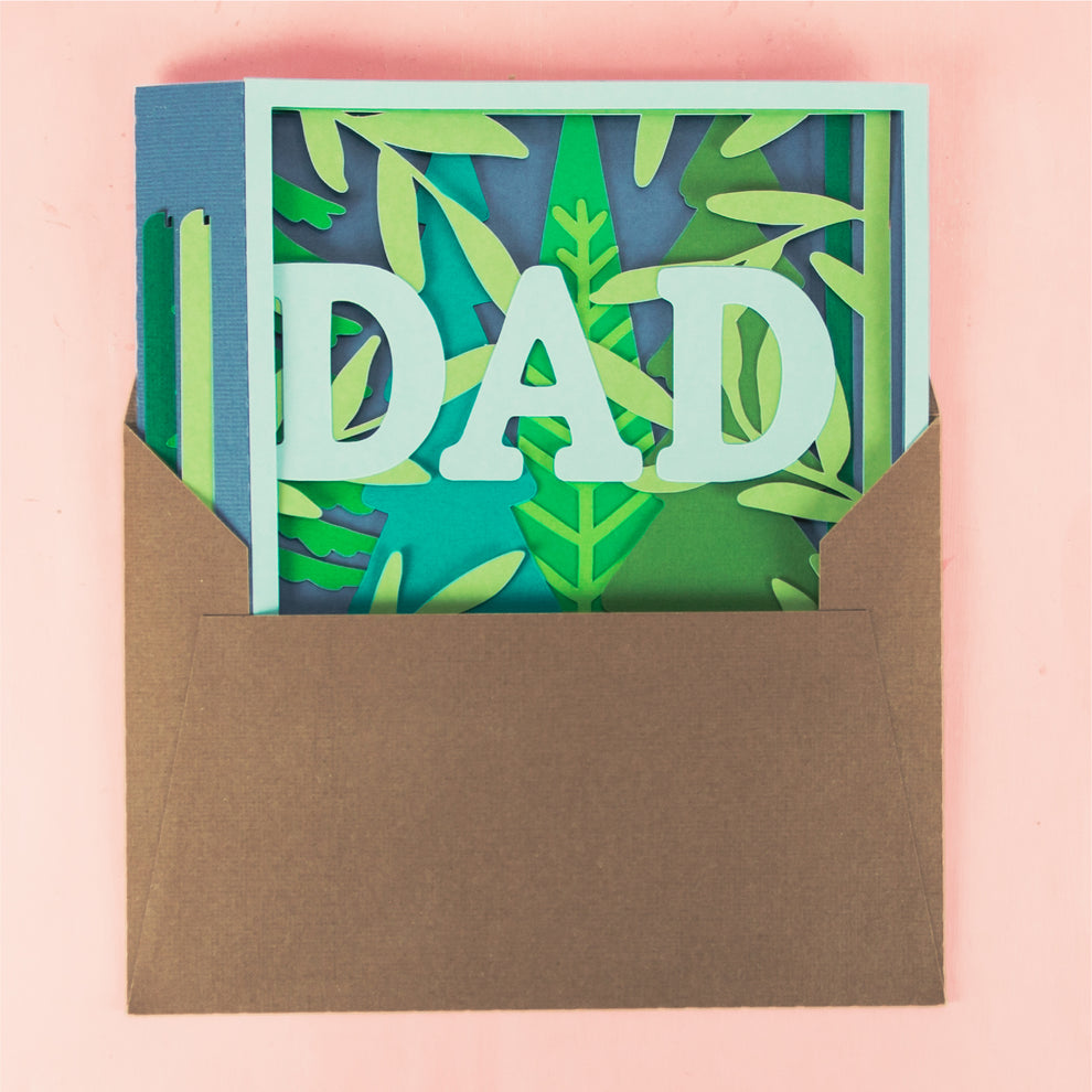 Layered Dad Card - 3D Father's Day Card SVG – Furrow and Feather SVG