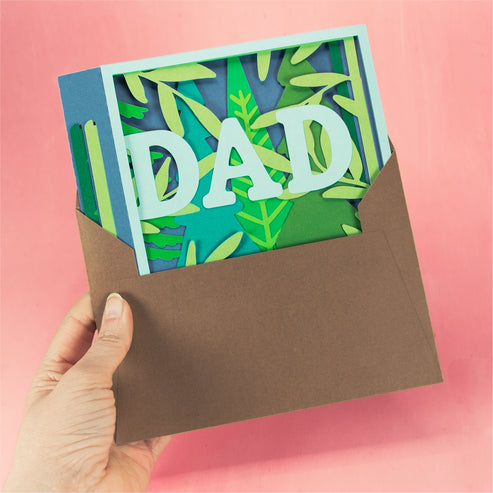 Layered Dad Card - 3D Father's Day Card SVG – Furrow and Feather SVG