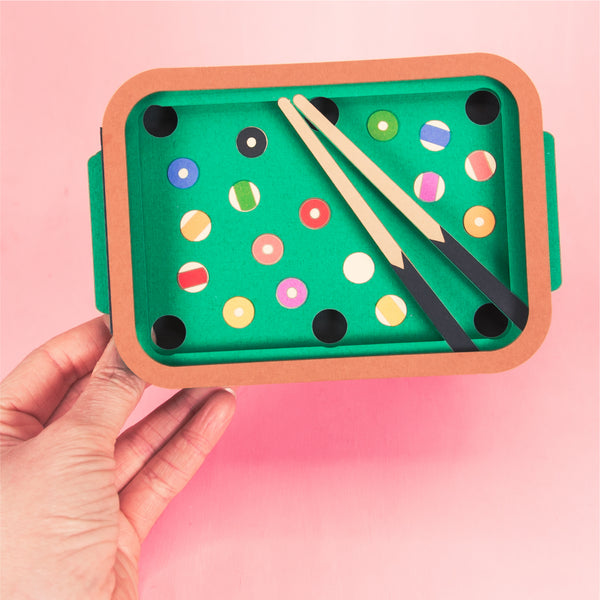 Pool Table Card - 3D Billiards Card SVG – Furrow and Feather SVG