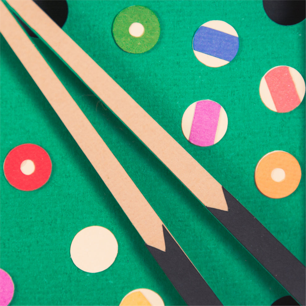 Pool Table Card - 3D Billiards Card SVG – Furrow and Feather SVG