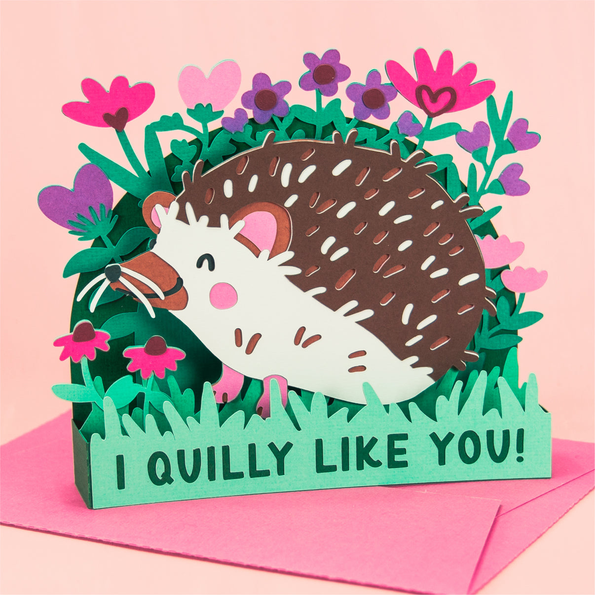 I Quilly Like You - Hedgehog Valentine's Day Card SVG – Furrow and ...