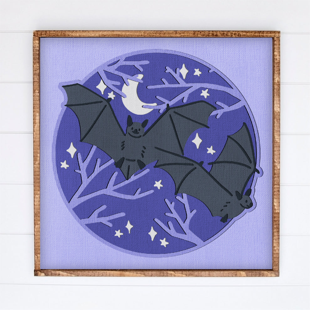 Halloween Bats Shadow Box - 3D Halloween Shadowbox SVG – Furrow and ...