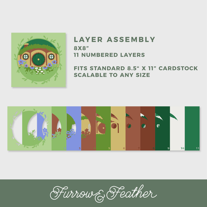 Hobbit Hole Shadow Box - 3D Lord of the Rings Shadowbox SVG – Furrow ...