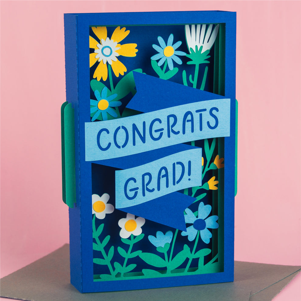 Congrats Grad! Graduation Card SVG – Furrow and Feather SVG