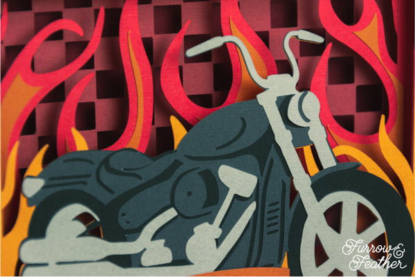 Motorcycle Card SVG – Furrow and Feather SVG